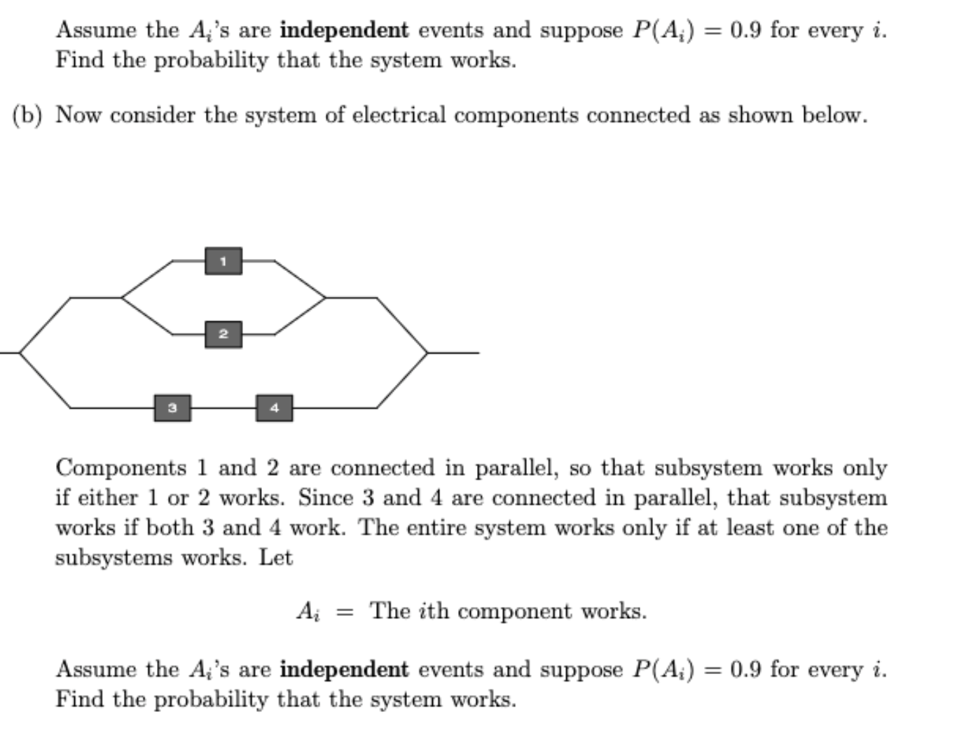 Solved A.) Consider the system of electrical components | Chegg.com