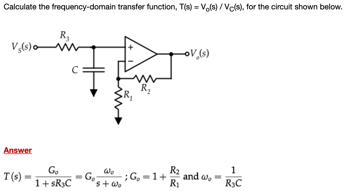 Solved Calculate the frequency-domain transfer function, | Chegg.com