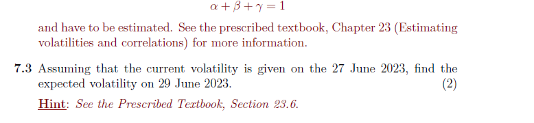 Solved The following table shows the daily closing prices | Chegg.com