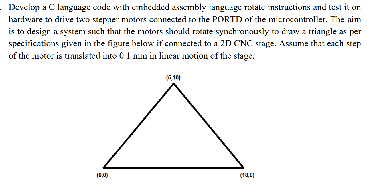 Solved Develop a C language code with embedded assembly | Chegg.com