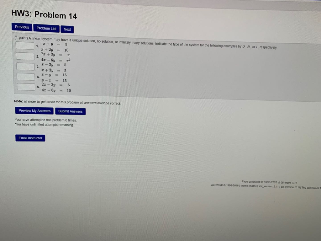 Solved HW3: Problem 14 Previous Problem List Next 2. 41 - y | Chegg.com