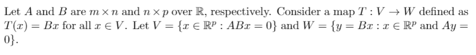 Solved Consider Prove ker(A) is a subspace of ker(AB) and | Chegg.com