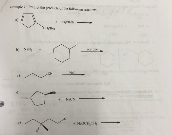 Solved Example 1: Predict the products of the following | Chegg.com