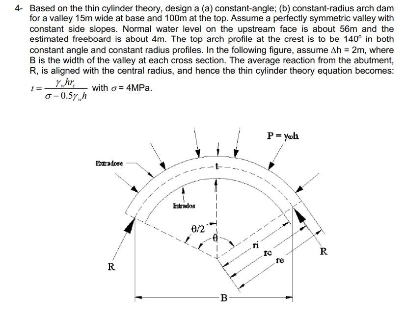 Solved Based on the thin cylinder theory, design a (a) | Chegg.com
