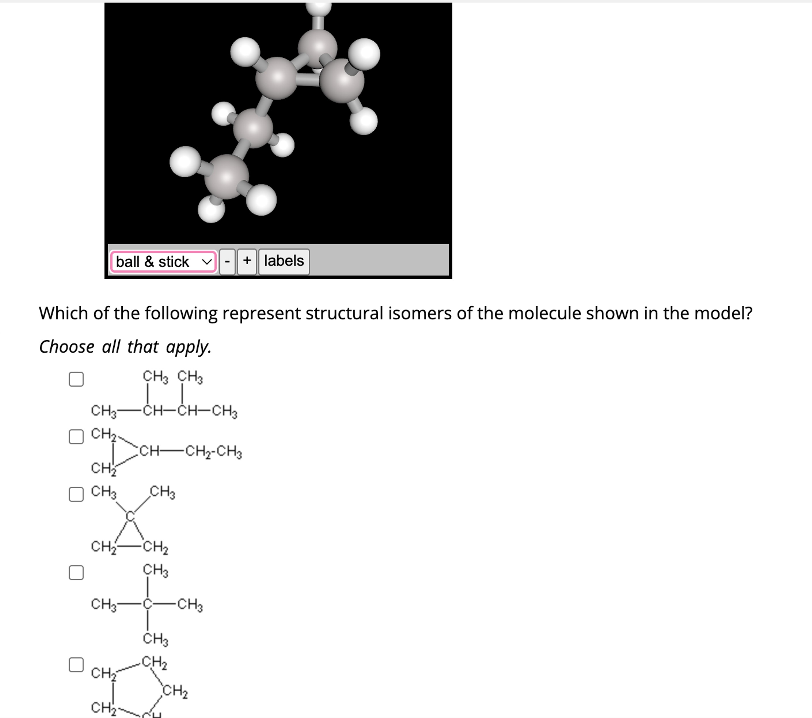 Solved Which of the following represent structural isomers | Chegg.com