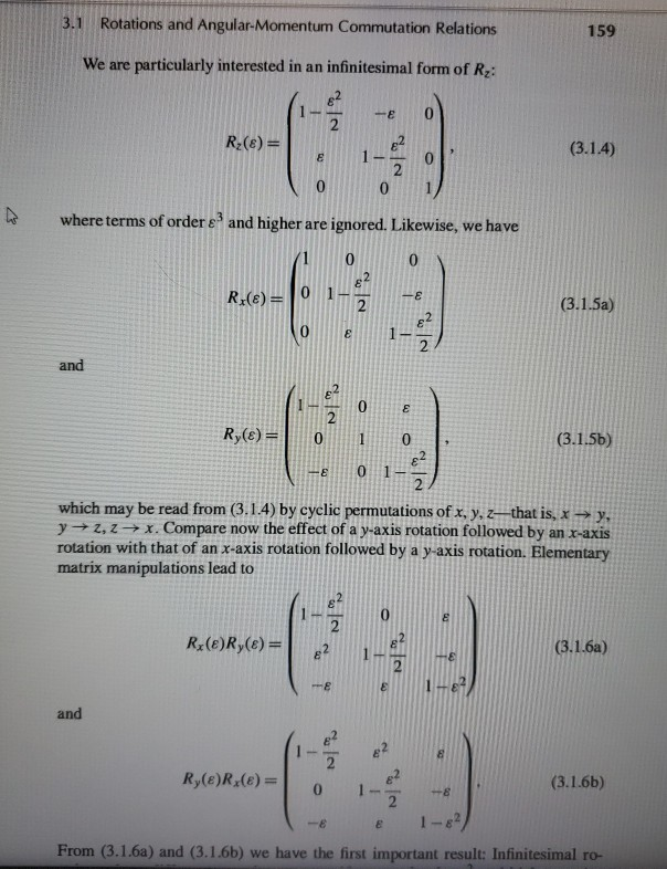 Solved 3.1 Rotations and Angular-Momentum Commutation | Chegg.com