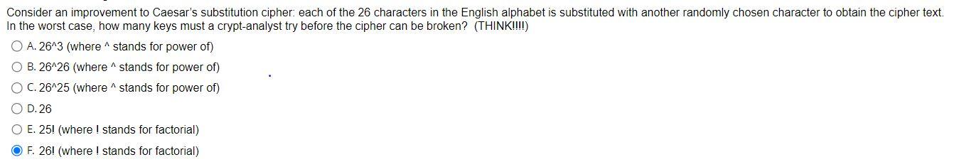 Solved Decrypt the following by filling in the blank with | Chegg.com