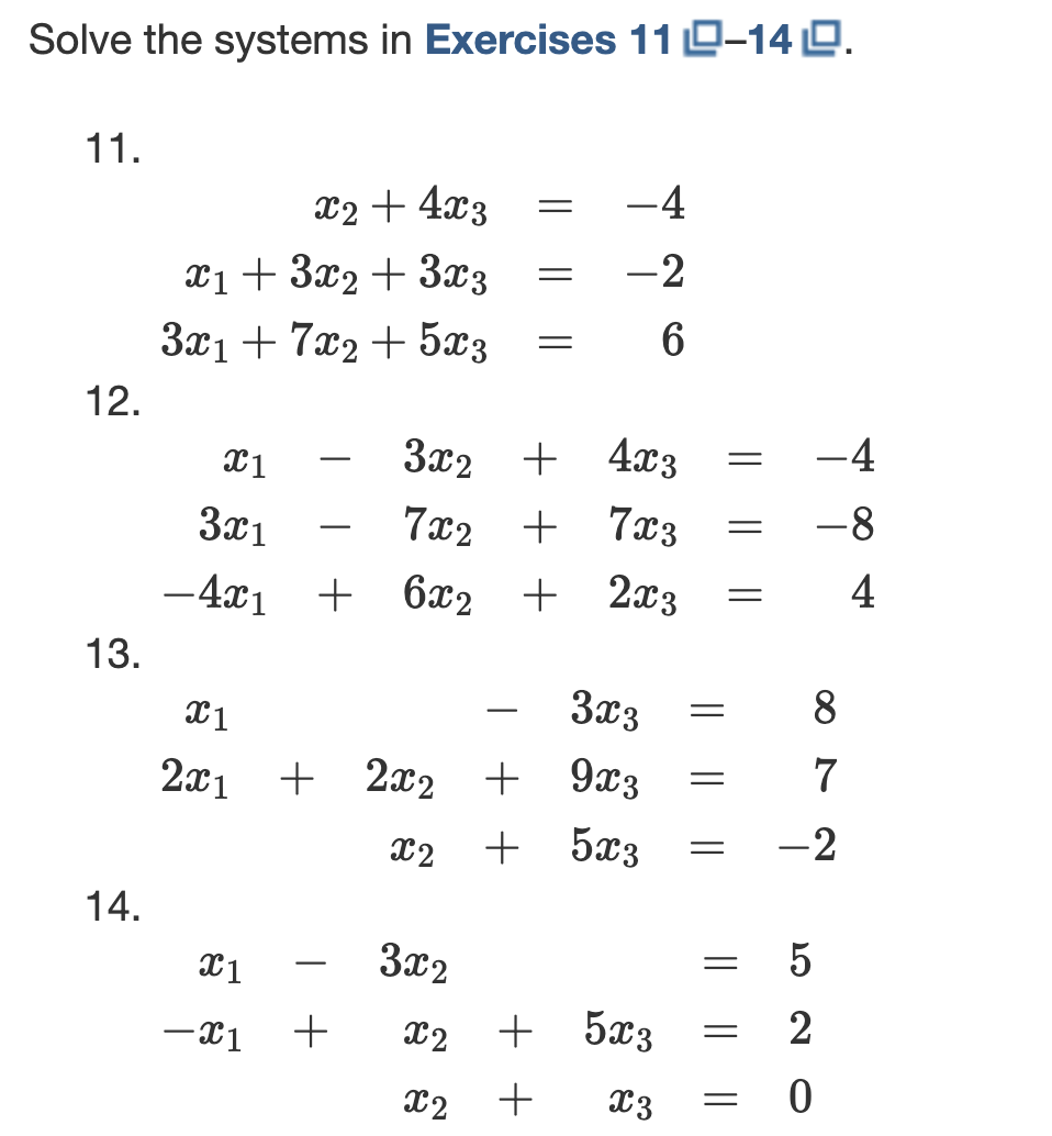 Solved Solve the systems in Exercises | Chegg.com
