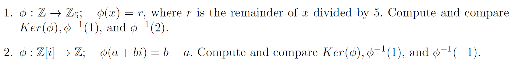 Solved Abstract Algebra Each function below is a | Chegg.com