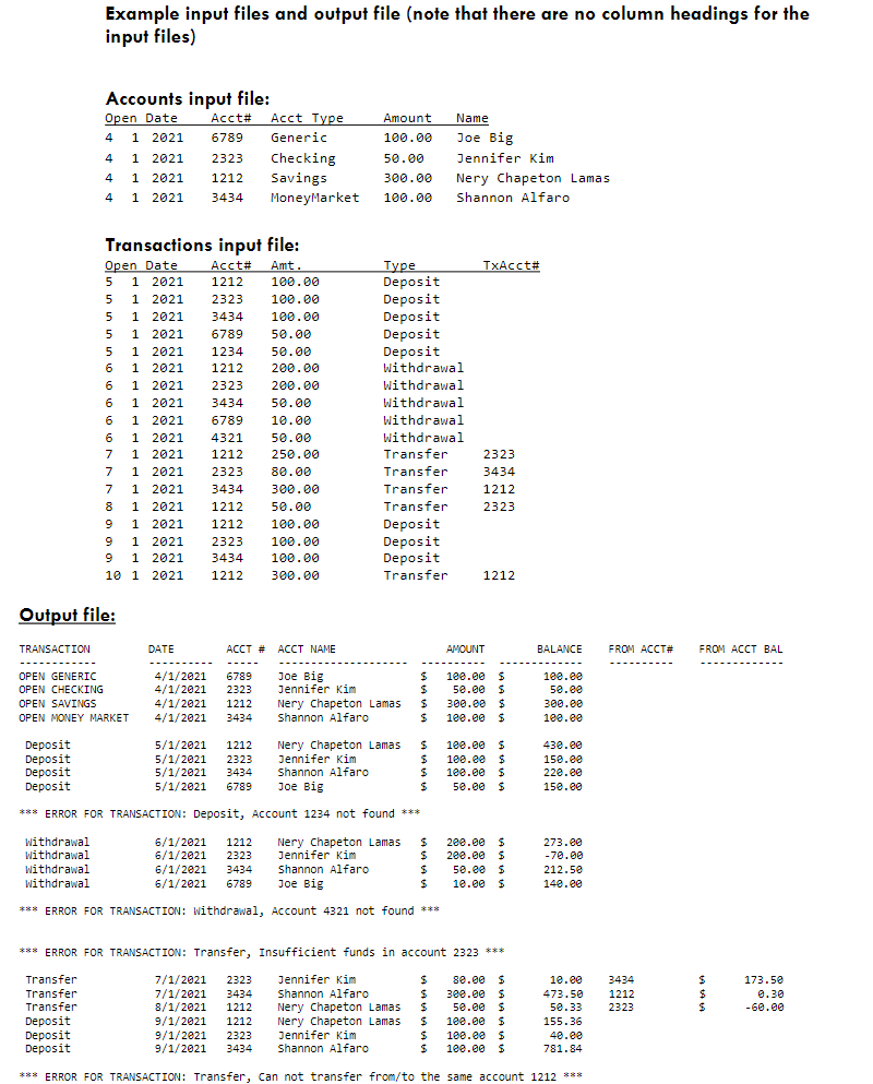 Note: CODE TO BE FINSHED: main.cpp / Bank.h / | Chegg.com