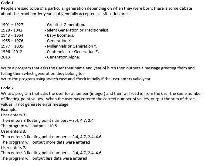 Solved write both code in C language under Visual studio | Chegg.com