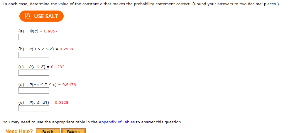 Solved In Each Case Determine The Value Of The Constant C