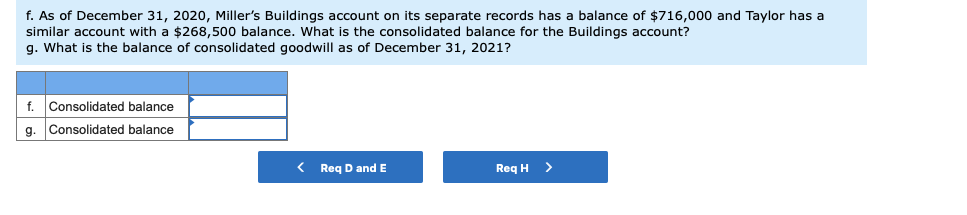 Solved Reg A and B Reg C Reg D and E Req F and G ReqH Assume | Chegg.com