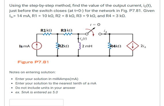 Solved Using the step-by-step method, find the value of the | Chegg.com