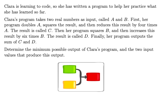 Solved Clara is learning to code, so she has written a | Chegg.com