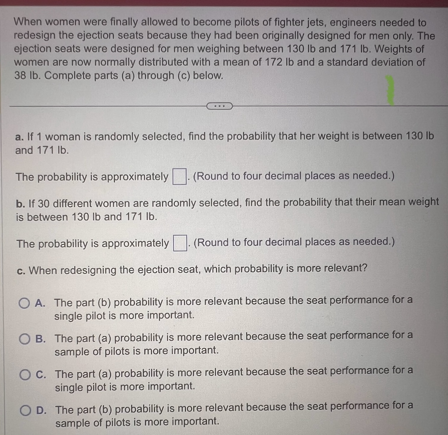 Solved When women were finally allowed to become pilots of | Chegg.com
