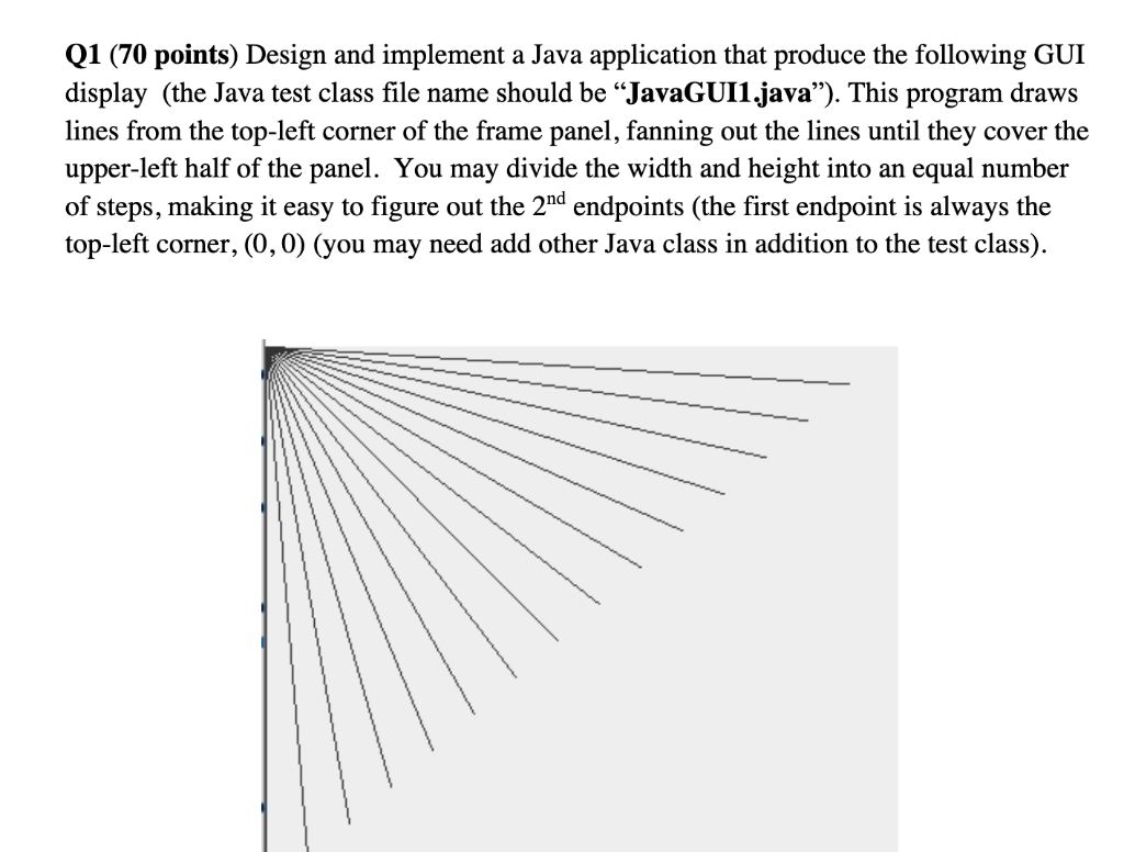 Solved Q2 (70 points) Design and implement a Java | Chegg.com