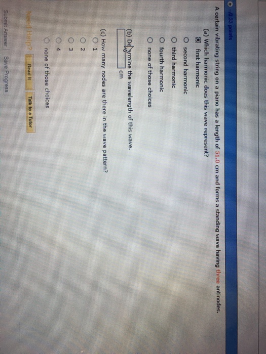 Solved A certain vibrating string on a piano has a length of | Chegg.com