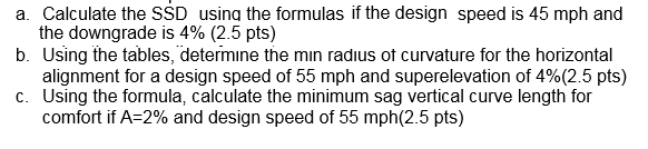 Solved a. Calculate the SSD using the formulas if the design | Chegg.com