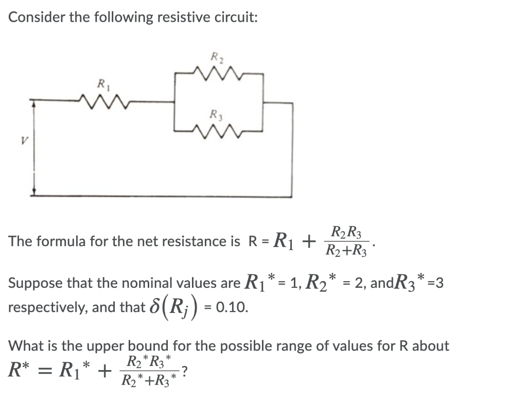 Solved Consider the following resistive circuit: R M R3 V | Chegg.com
