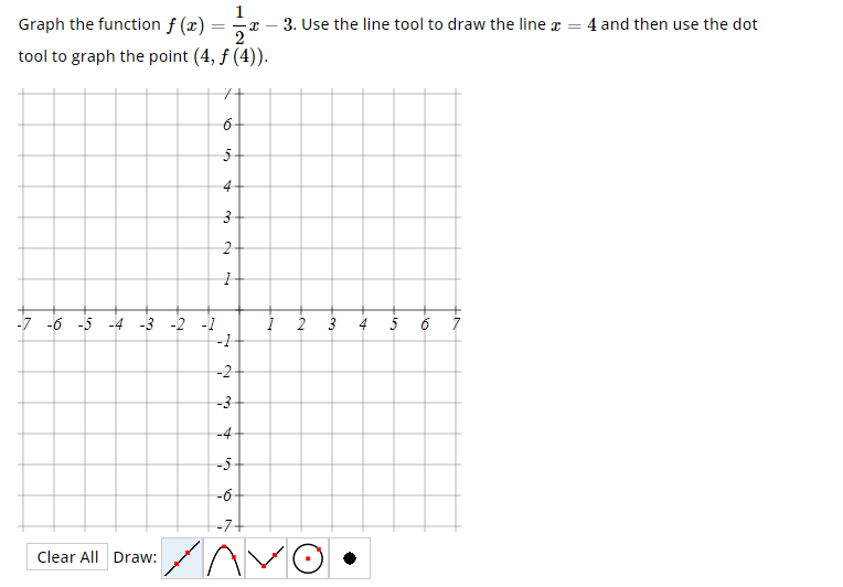 Solved Graph the function f(x)=21x−3. Use the line tool to | Chegg.com