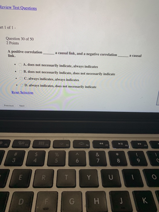 Solved Review Test Questions Part 1 of 1- Question 20 of 50 | Chegg.com