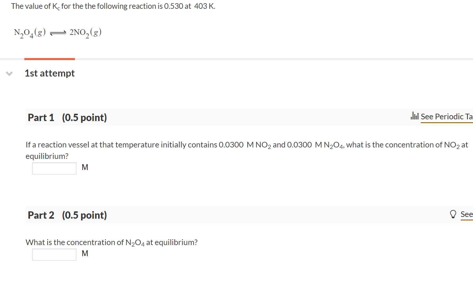 Solved The value of Kc ﻿for the the following reaction | Chegg.com