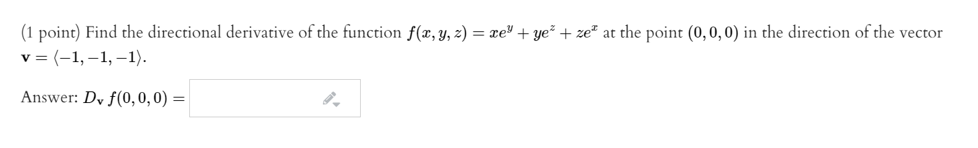 Solved Find the directional derivative of f(x, y, z) = 4xy | Chegg.com