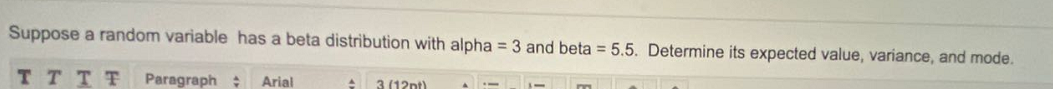 Solved Suppose a random variable has a beta distribution | Chegg.com