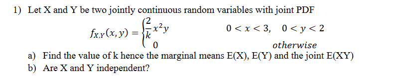 Solved Let X and Y be two jointly continuous random | Chegg.com