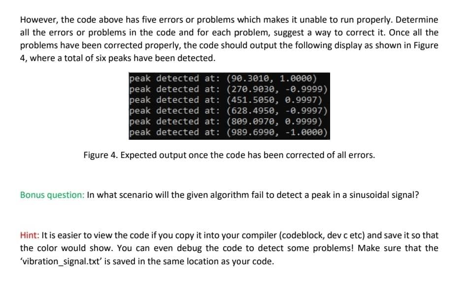 Solved 0.5 Peaks у -0.5 -1 0 200 400 600 800 1000 1200 х | Chegg.com