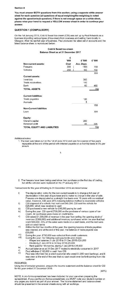 Solved Section A You must answer BOTH questions from this | Chegg.com