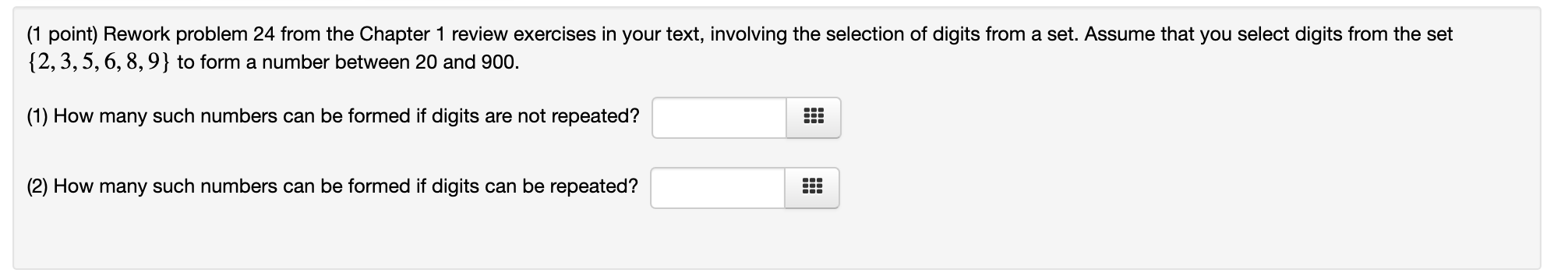 Solved (1 point) Rework problem 24 from the Chapter 1 review | Chegg.com