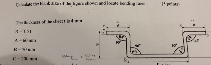 Solved Calculate the blank size of the figure shown and | Chegg.com
