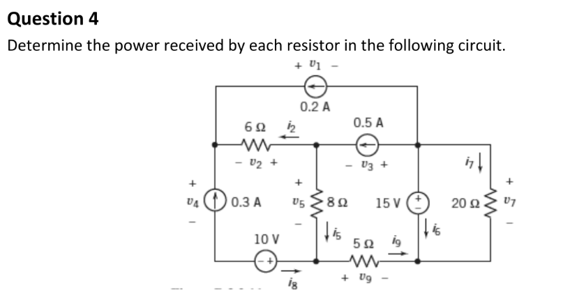 Solved Question 4 Determine the power received by each | Chegg.com