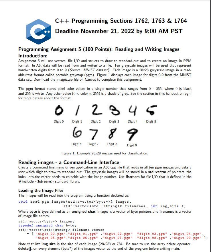 C++ Programming Sections 1762, 1763 \& 1764 Deadline | Chegg.com