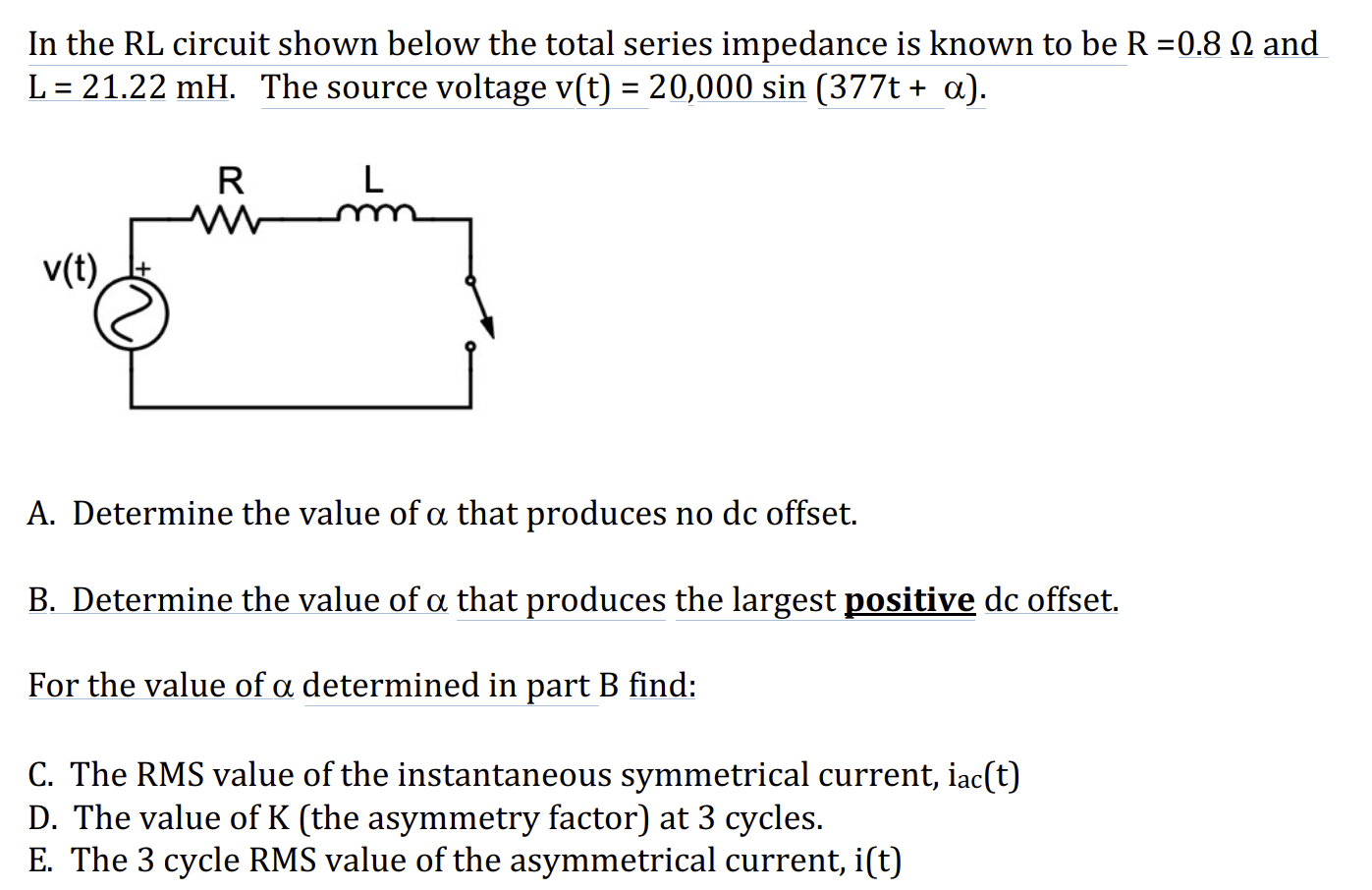 Solved In the RL circuit shown below the total series | Chegg.com