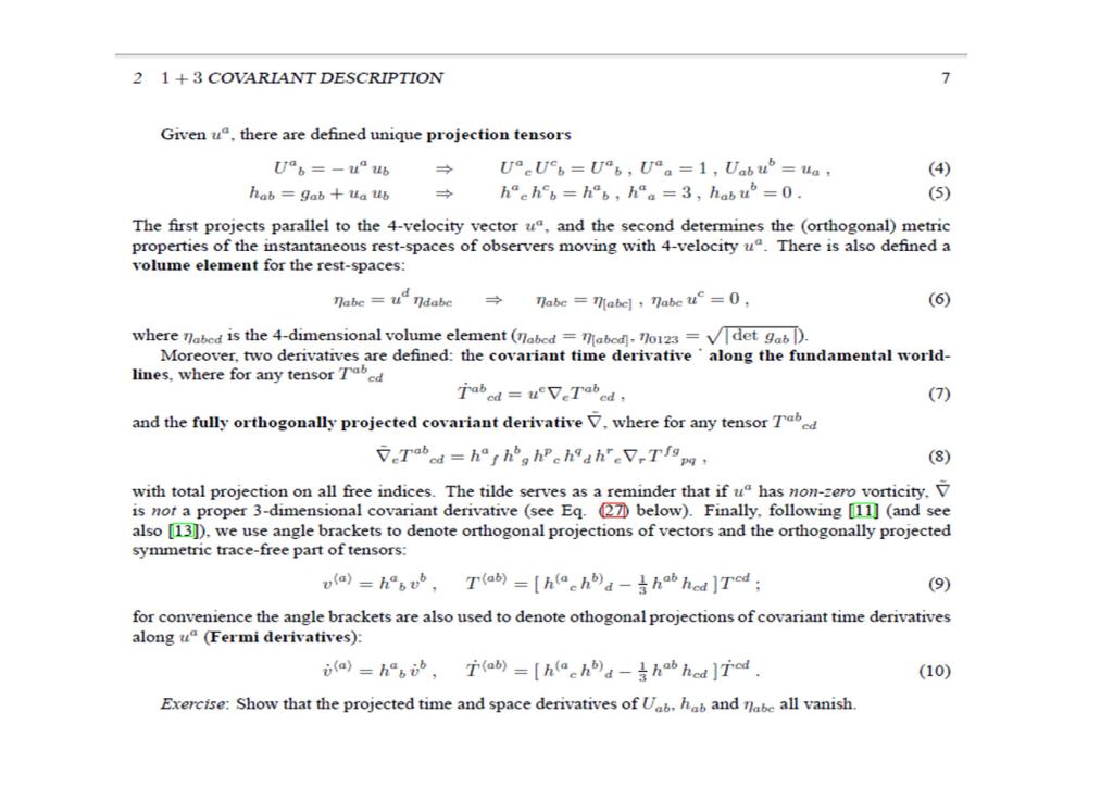 2 1+3 COVARIANT DESCRIPTION 7 Given u, there are | Chegg.com