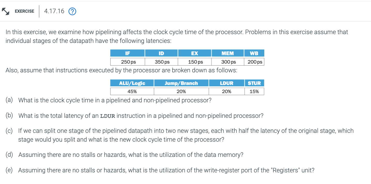 Solved In this exercise, we examine how pipelining affects | Chegg.com