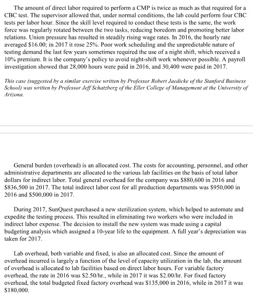 Solved SunQuest Labs Marc Gillinov, president of SunQuest | Chegg.com