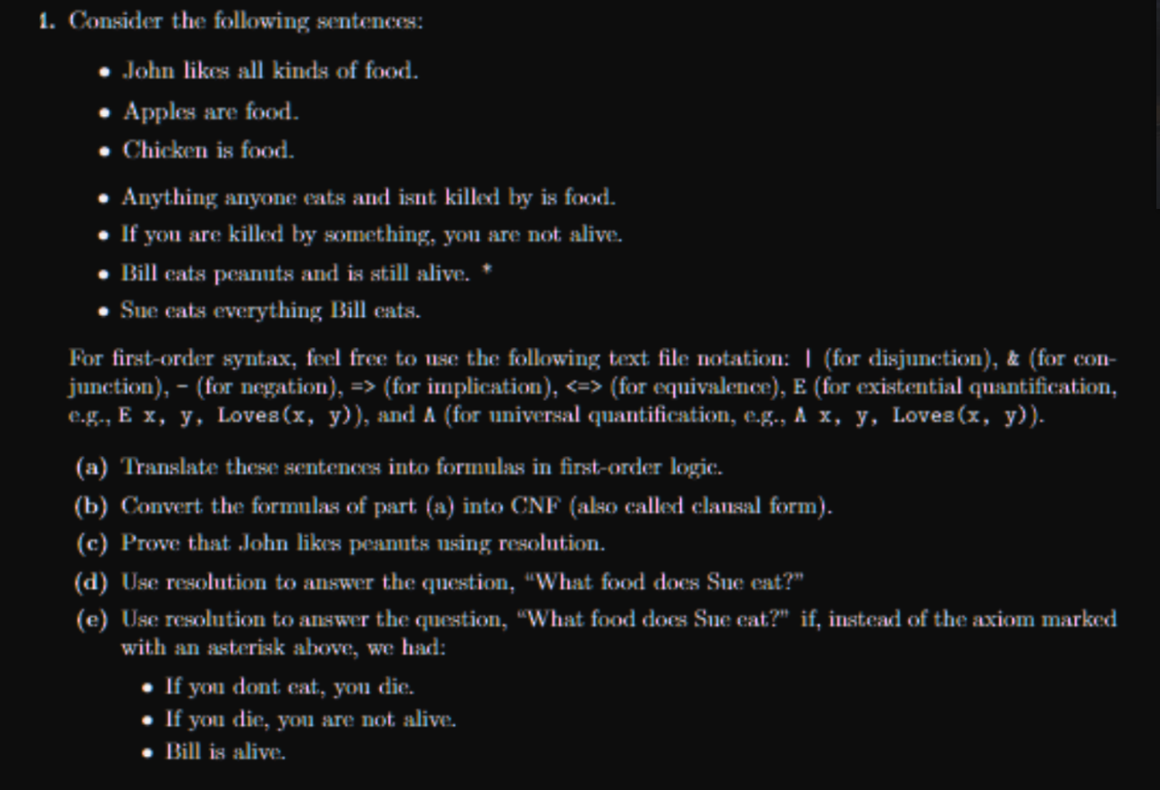 Solved Consider the following sentences:John likes all kinds | Chegg.com