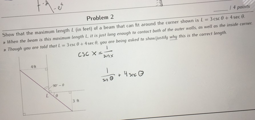 Solved Problem 2 14 points Show that the maximum length L | Chegg.com