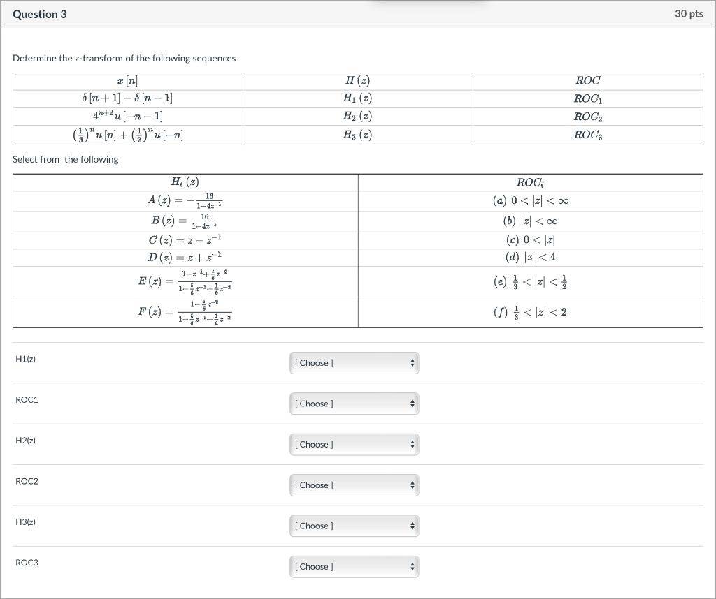 Solved Determine the z-transform of the following sequences | Chegg.com