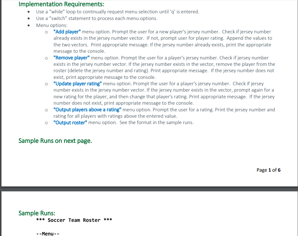 Solved Project Specifications: This program will store | Chegg.com