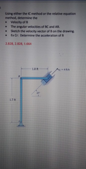 Solved Using either the IC method or the relative equation | Chegg.com