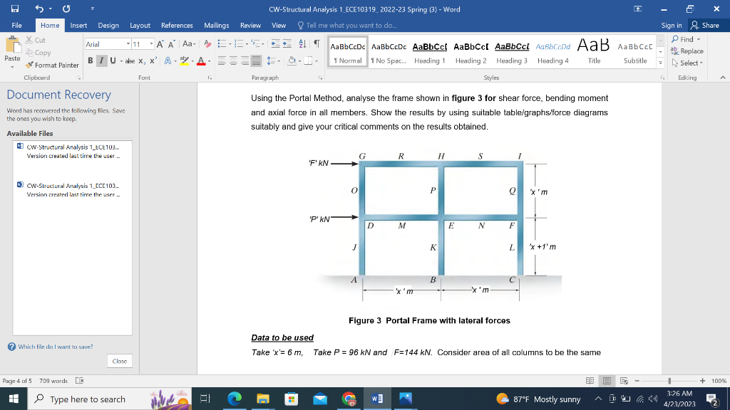 Solved Document Recovery Using the Portal Method, analyse | Chegg.com