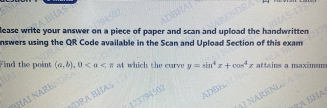 Solved Please write your answer on a piece of paper and scan | Chegg.com
