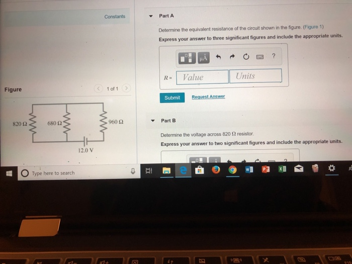 Solved Constants Part A Determine the equivalent resistance | Chegg.com