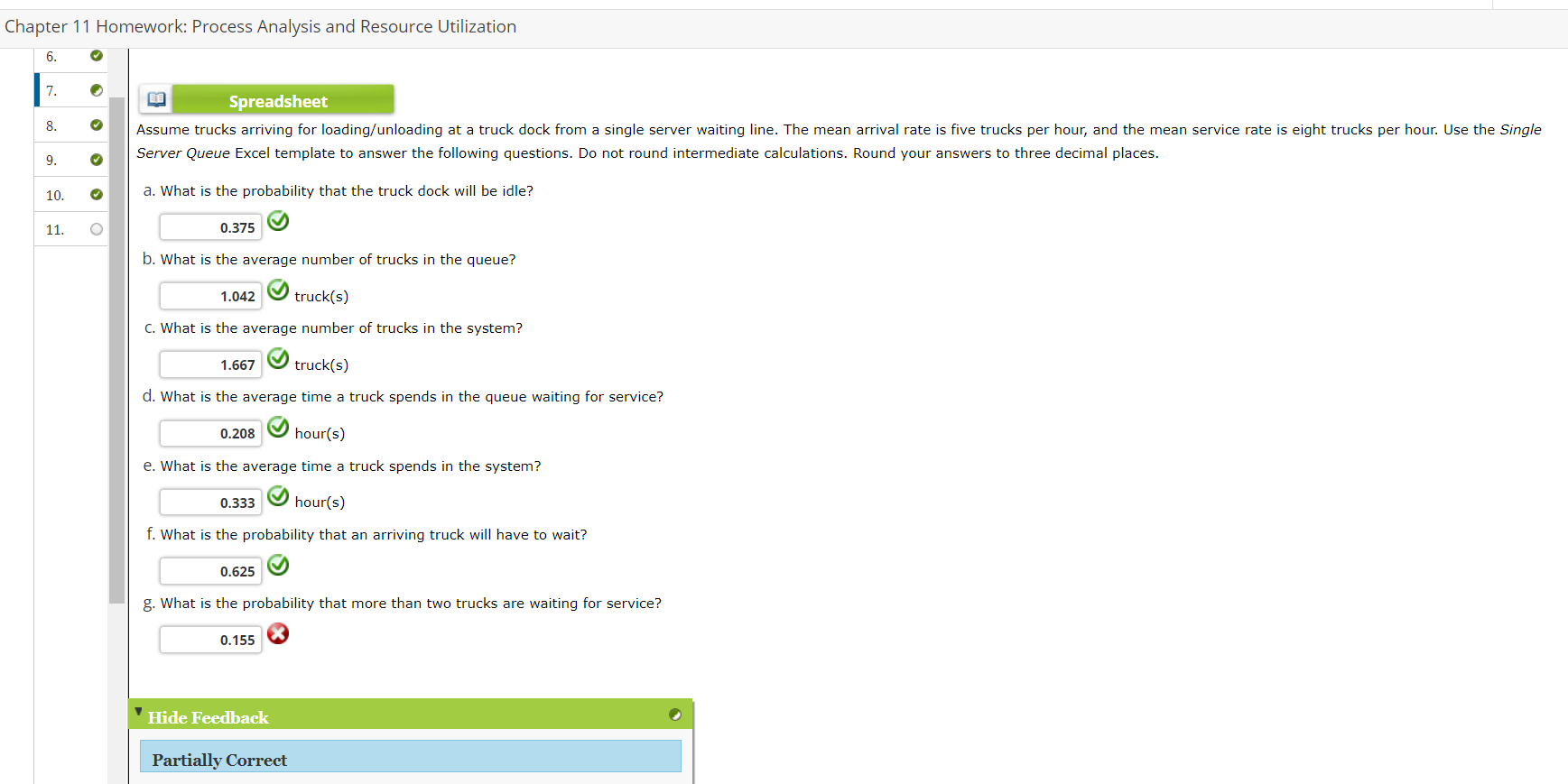 Solved Server Queue Excel template to answer the following | Chegg.com
