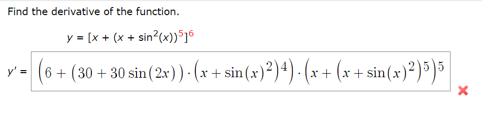 Solved Find the derivative of the function. | Chegg.com